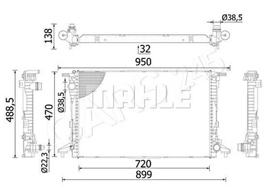MAHLE Radiator For AUDI A3 8V SEAT Leon SKODA Octavia III VW 12-18 ...