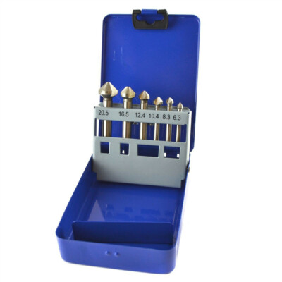 Kegelsenker Satz 6-tlg Senkbohrer Senker 90 Grad Bohrer HSS Ansenker ...