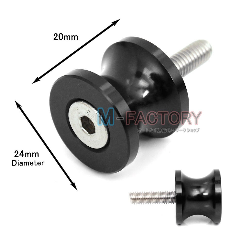 Gold CNC Paddock Spools 6mm Bolts For Aprilia Buell Yamaha Motorcycles ...