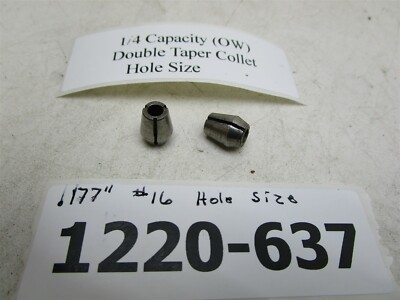 Universal Devlieg 1/4" OW Double Taper Collet .177",#16 Hole Size | eBay