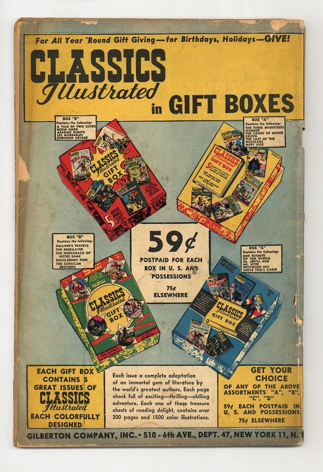 CLASSICS ILLUSTRATED #40 1.0 MYSTERIES EDGAR ALLAN POE STORY OW PGS 1947 | eBay