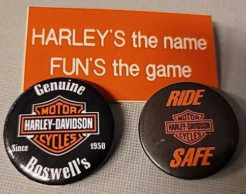 Vintage Harley Davidson Pins Lot Of 3 Collectable Motorcycle Pin Ride ...