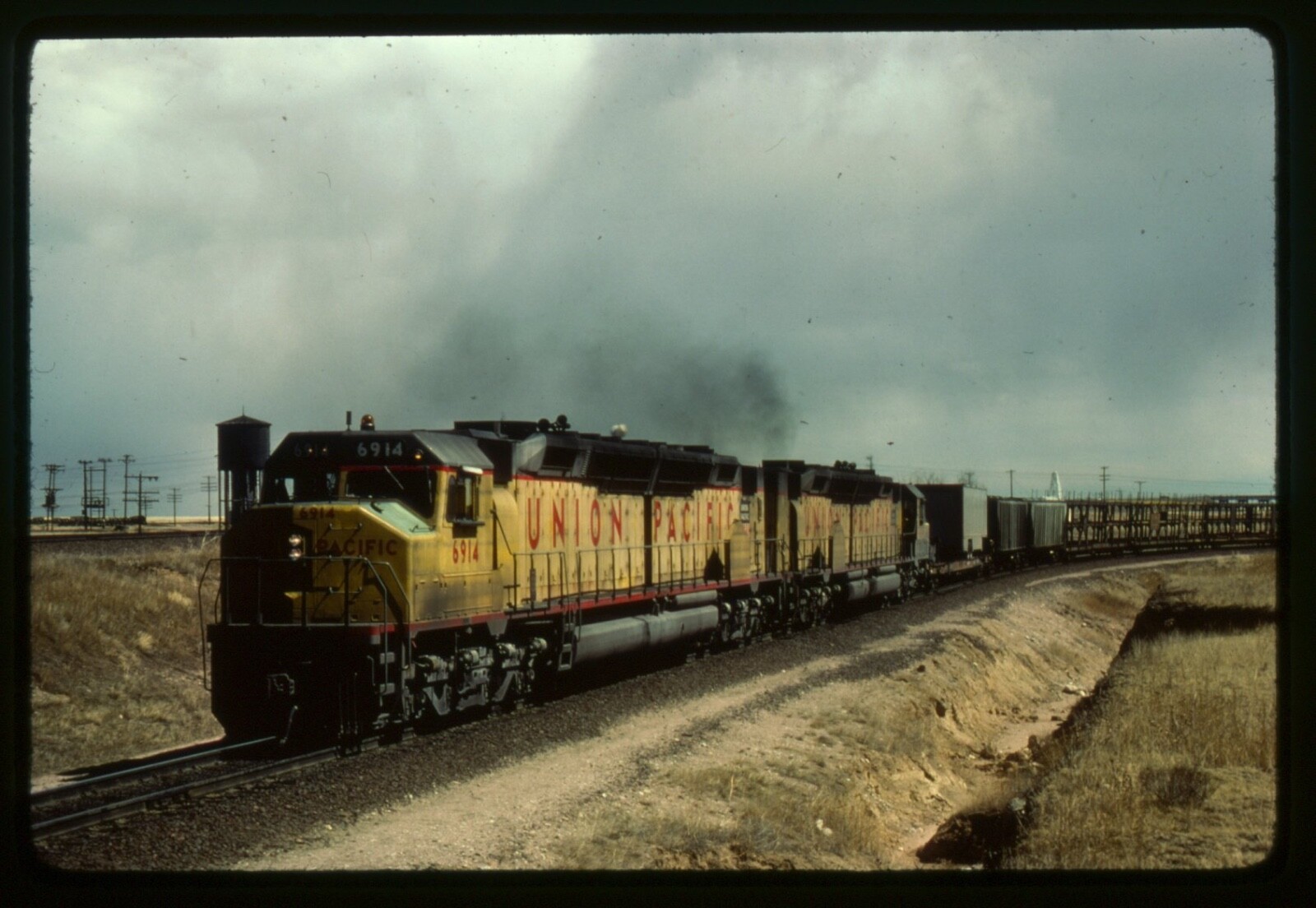 Railroad Slide - Union Pacific #6914 DD40 Locomotive 1978 Speer Wyoming ...