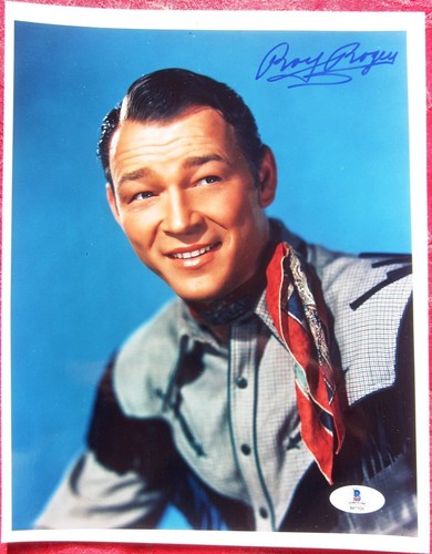 Roy Rogers King of the Cowboys Signed Color 8x10 Photo BAS Beckett Auth ...
