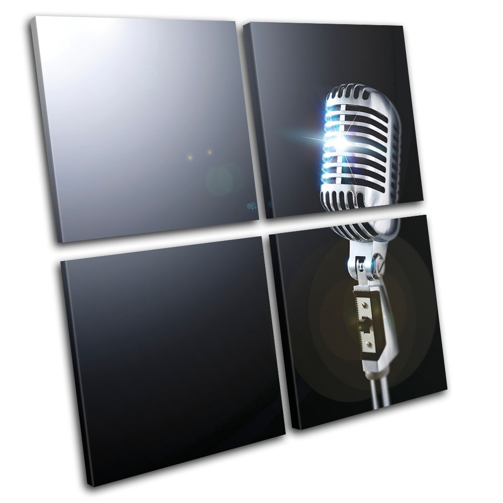 Microphone Musical MULTI Leinwand Wand Kunst Bild drucken | eBay.de