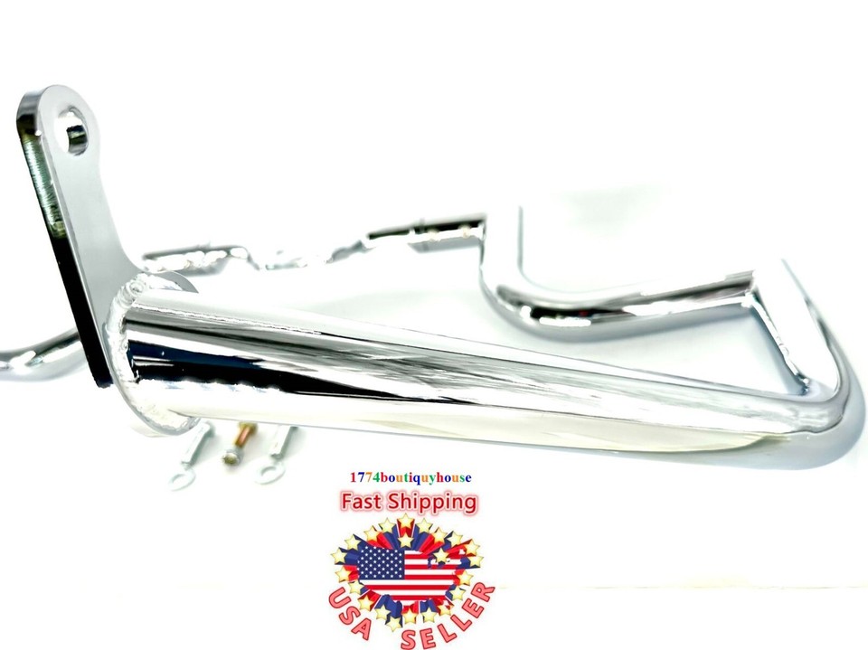 NEW SILVER Harley Softail Engine Guard BAR Street Bob Fat Boy Low Rider ...