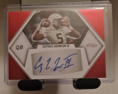 2023 SAGE Draft Auto Rookie RC Cephus Johnson III | eBay