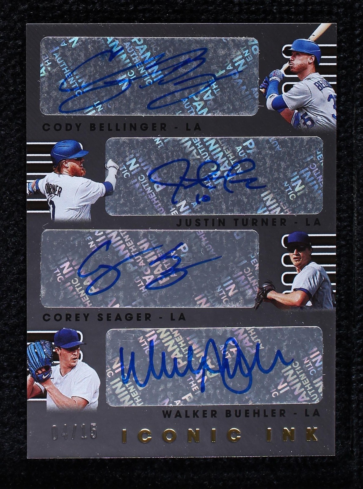2021 Panini Absolute - Iconic Ink Quads Cody Bellinger, Corey Seager ...
