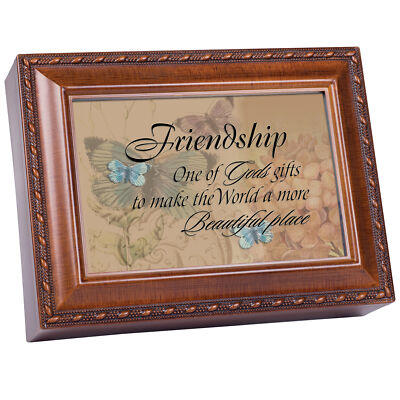 Friendship Woodgrain Traditional Music Box Plays Thats What Friends Are ...