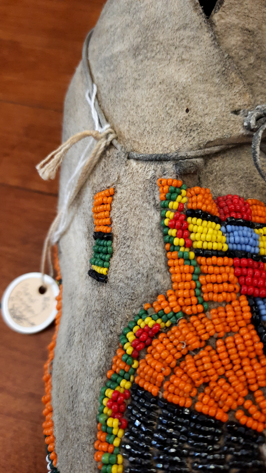 Antique Native American Beaded Crow Moccasins c1900s Keyhole Design ...