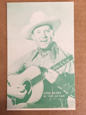 Exhibit Gene Autry Card Boots and Saddle NM Condition AU46 | eBay