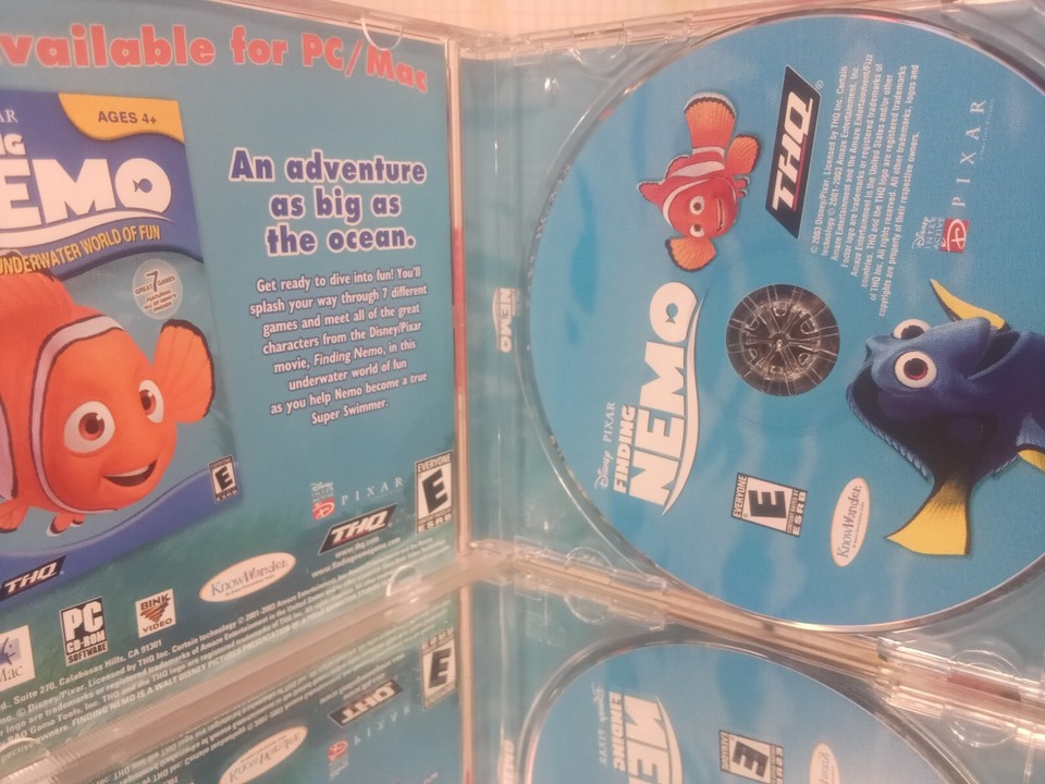 Finding Nemo (Windows XP/Mac, 2003) THQ PC Game 752919491218 | eBay