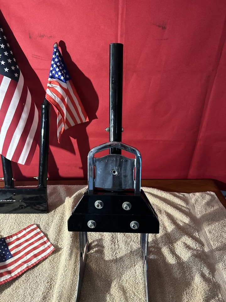 CUSTOM MADE Motorcycle Parade Flag Single and Triple Flag Holder | eBay