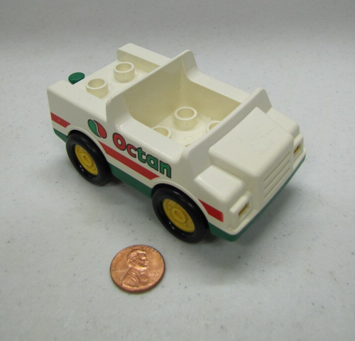 Lego Duplo WHITE OCTAN FUEL GASOLINE COMPANY TRUCK CAR VEHICLE Vintage ...