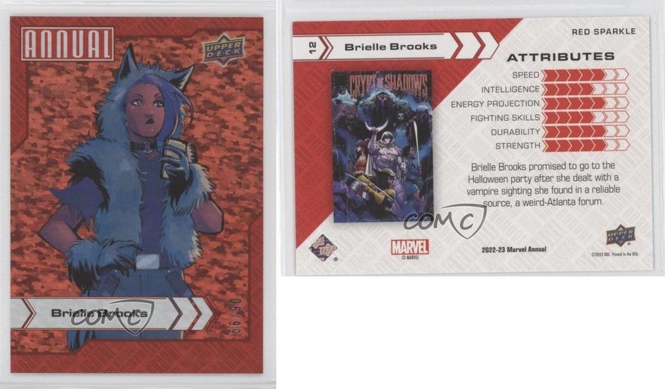 2022-23 Upper Deck Marvel Annual Red 56/90 Brielle Brooks #12 1d66 | eBay