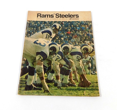 1968 Pittsburgh Steelers at Los Angeles Rams NFL Football Program 9-22 ...
