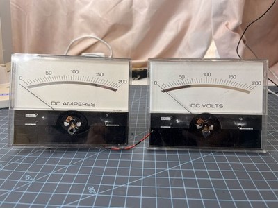 Vintage Analog Panel Meters – DC Amps & DC Volts (0–200) – Tested ...