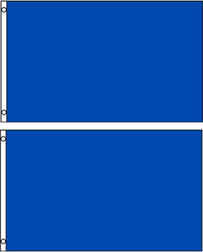 (2 pack lot) 3x5 Royal Blue Solid Plain Blank Color Flag 3'x5' Banner ...