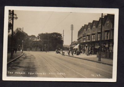 Postcard - Birmingham - Hall Green Real Photo Parade from Green Road ...