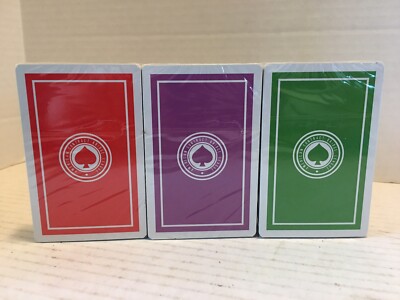 3 Sealed American Contract Bridge League Playing Cards, 3 Differnt ...
