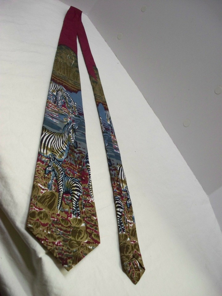 Zebra Out Of Africa Necktie Tie | eBay