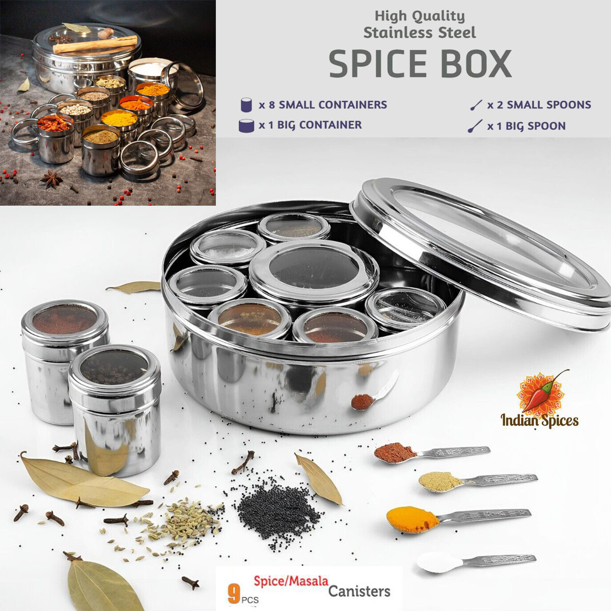 Tin Spice Containers