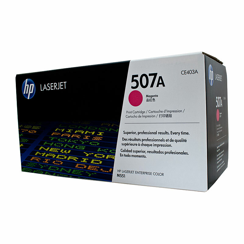 Genuine HP #507A Magenta Toner CE403A Magenta 6,000 pages CE403A ...