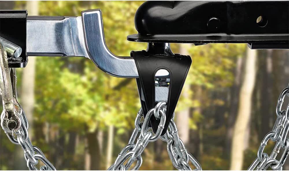 (2) 1/4 x 36" S-Hook Trailer Safety Chains & Weld-on Clips w/Ball Mount ...