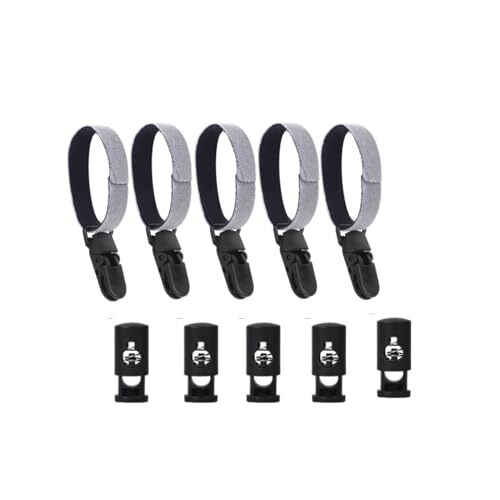 5 Set Black Garden Flag Stoppers Anti-Wind Clips Garden Flag Clips ...