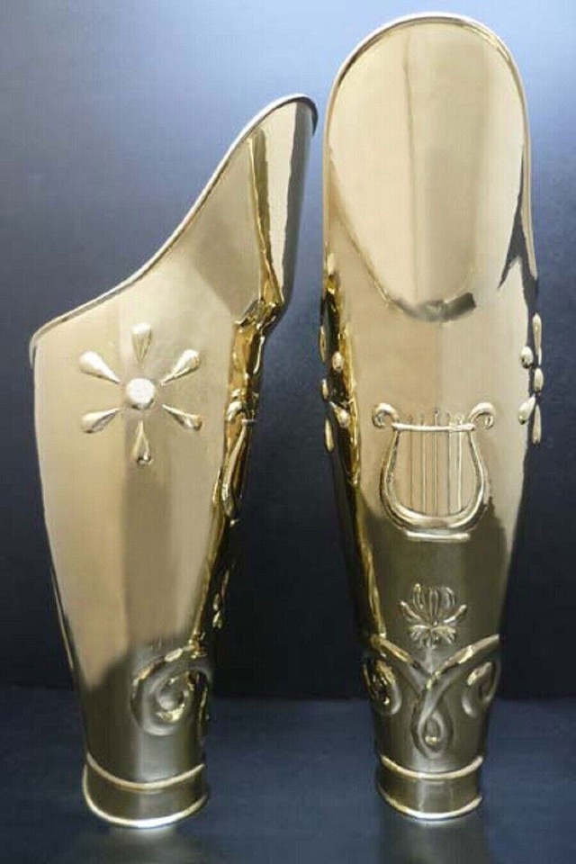 Halloween Ancient Roman Greaves Leg Armor Brass Greek Leg Protection ...