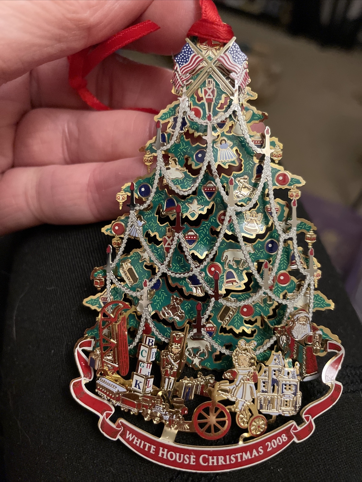 2008 White House Historical Association Christmas Ornament Box Harrison ...