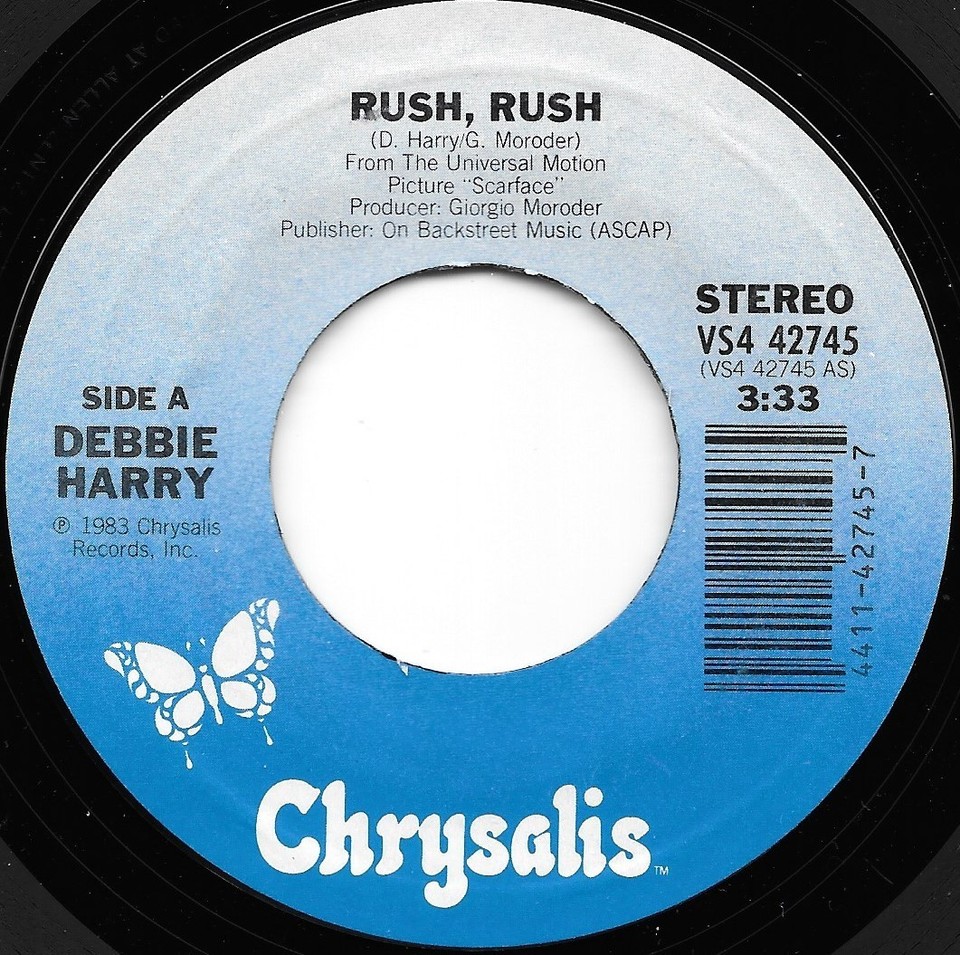 BLONDIE DEBBIE HARRY - RUSH RUSH- PS PIC PICTURE SLEEVE + NM 45 from ...