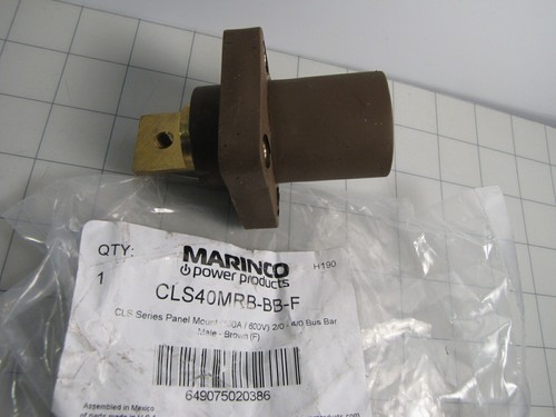 Marinco CLS40MRB-BB-F CLS Series Panel Mount 400A 600V 2/0-4/0 Bus Bar ...