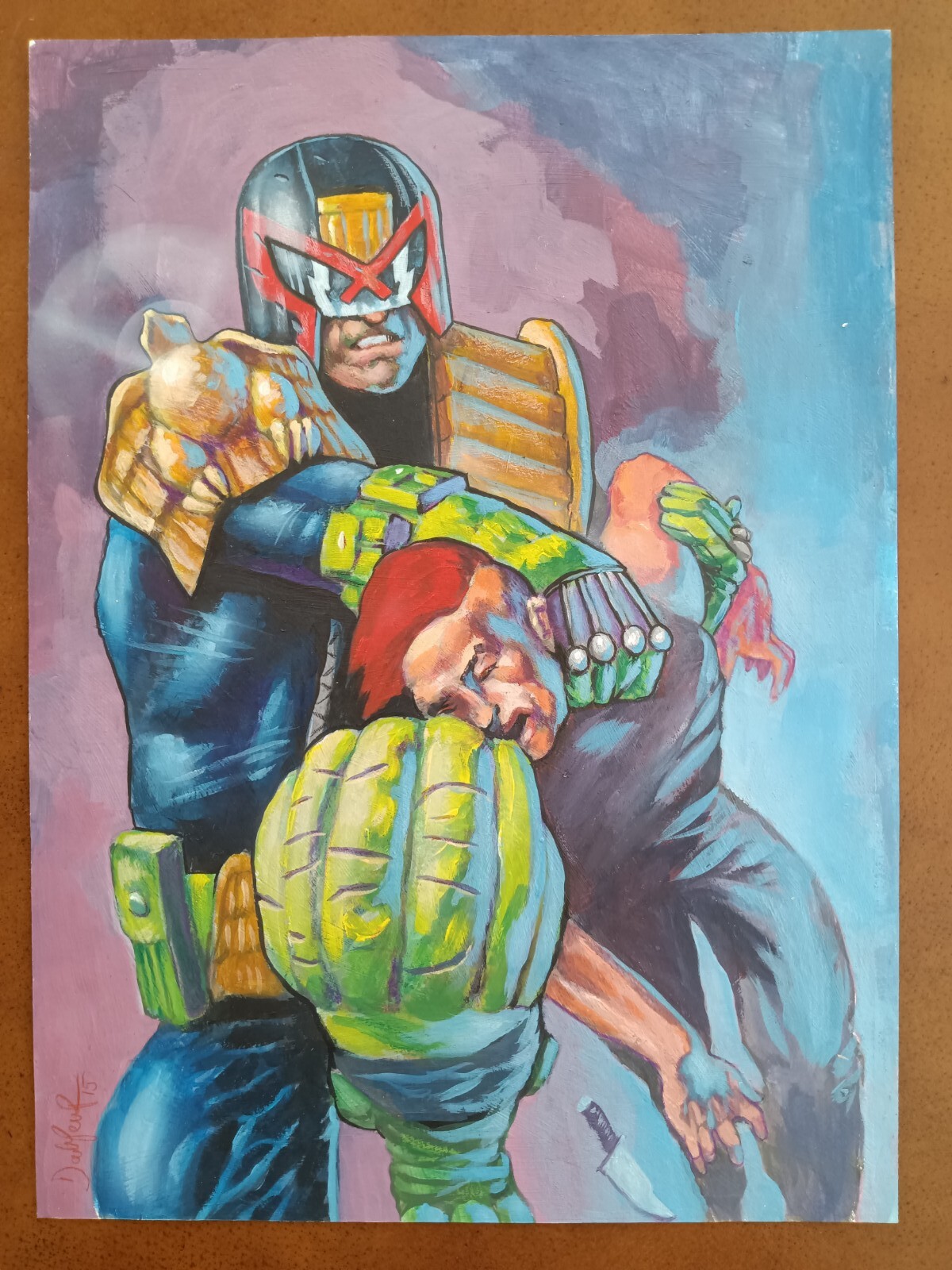 Judge Dredd Original Comic Art Painting Illustration | eBay