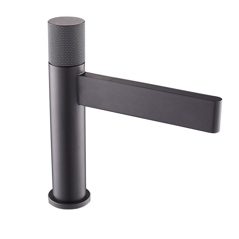 Bathroom Waterfall Mixer Tap Gray Color Wash Basin Faucet Single Handle ...