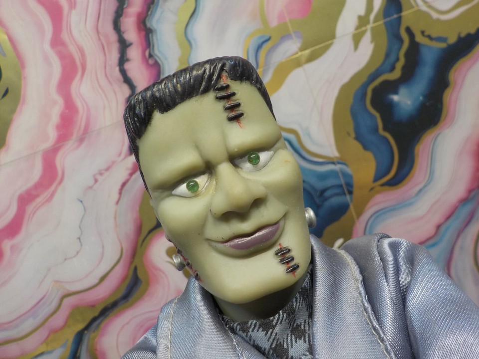 Gemmy Halloween 12" Frankenstein Animated Singing Vintage Figure Works ...