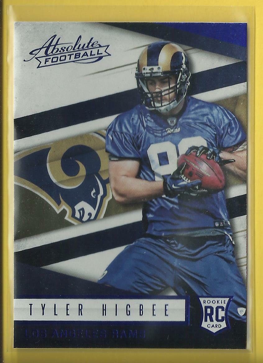 Tyler Higbee RC 2016 Panini Absolute SPECTRUM BLUE Rookie Card Los ...