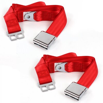 Ford Truck 1957 - 1960 Airplane 2pt Red Lap Bucket Seat Belt Kit - 2 ...