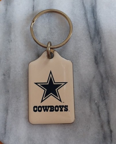 Dallas Cowboys NFL Logo Keychain Vintage Enamel & Brass Gold Tone Vtg ...