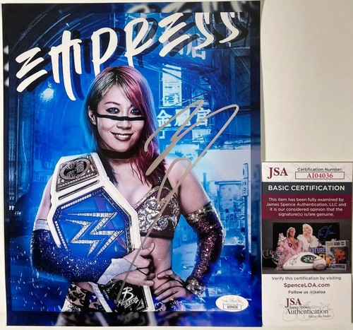 WWE NXT Asuka Signed Championship Belt 8x10 Photo E Autograph JSA COA ...