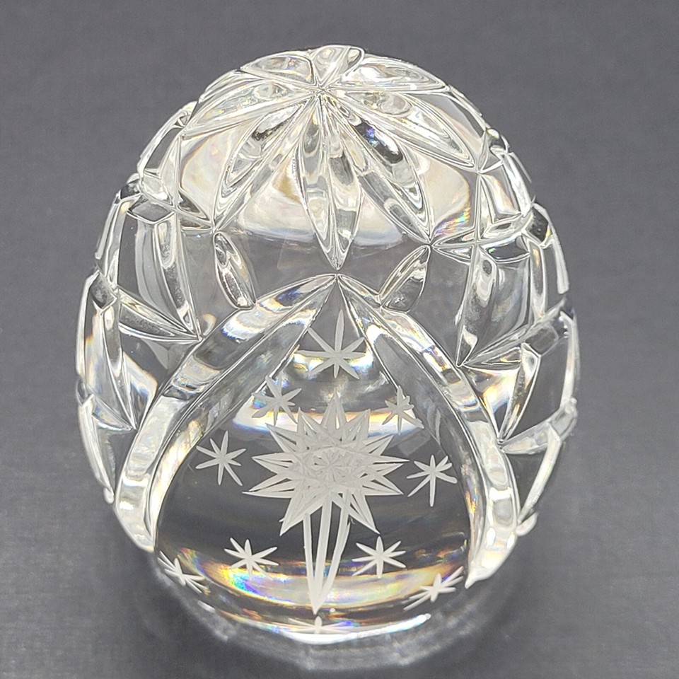 CORINTHIANS 5:17 European Mouth Blown Crystal 24% Easter Egg ...