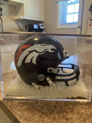 Riddell NFL Denver Broncos Mini Helmet with display case. | eBay