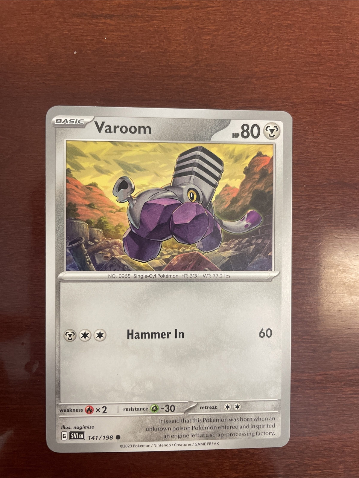 Varoom - 141/198 Common Scarlet & Violet Base Set Pokemon TCG | eBay