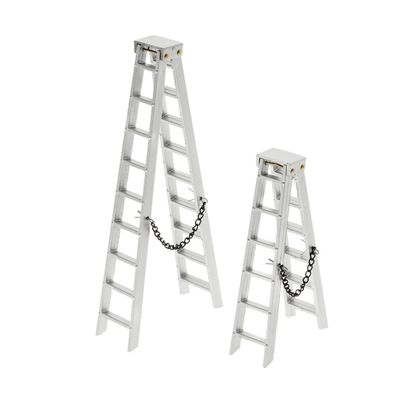 4X(1/10 Scale Accessories Folding Ladder for 1:10 RC Crawler Car ...