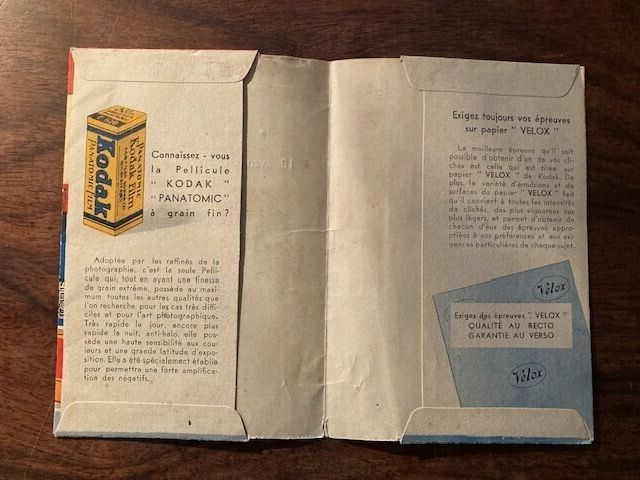 POCHETTE FILM KODAK 28° VERICHROME 18°/10 VINTAGE PHOTOGRAPHE BEZIERS/2 ...