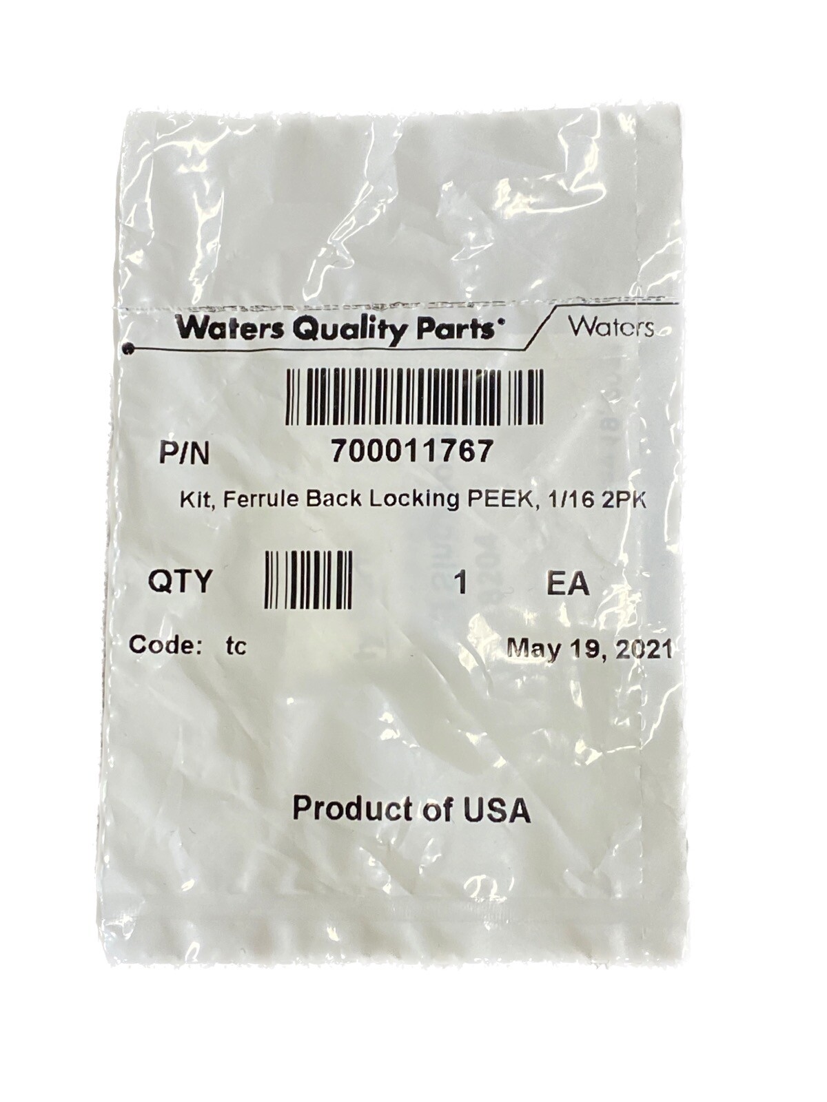 (2/Pack) WATERS ACQUITY UPLC Back Locking 1/16” PEEK Ferrules 700011767 ...