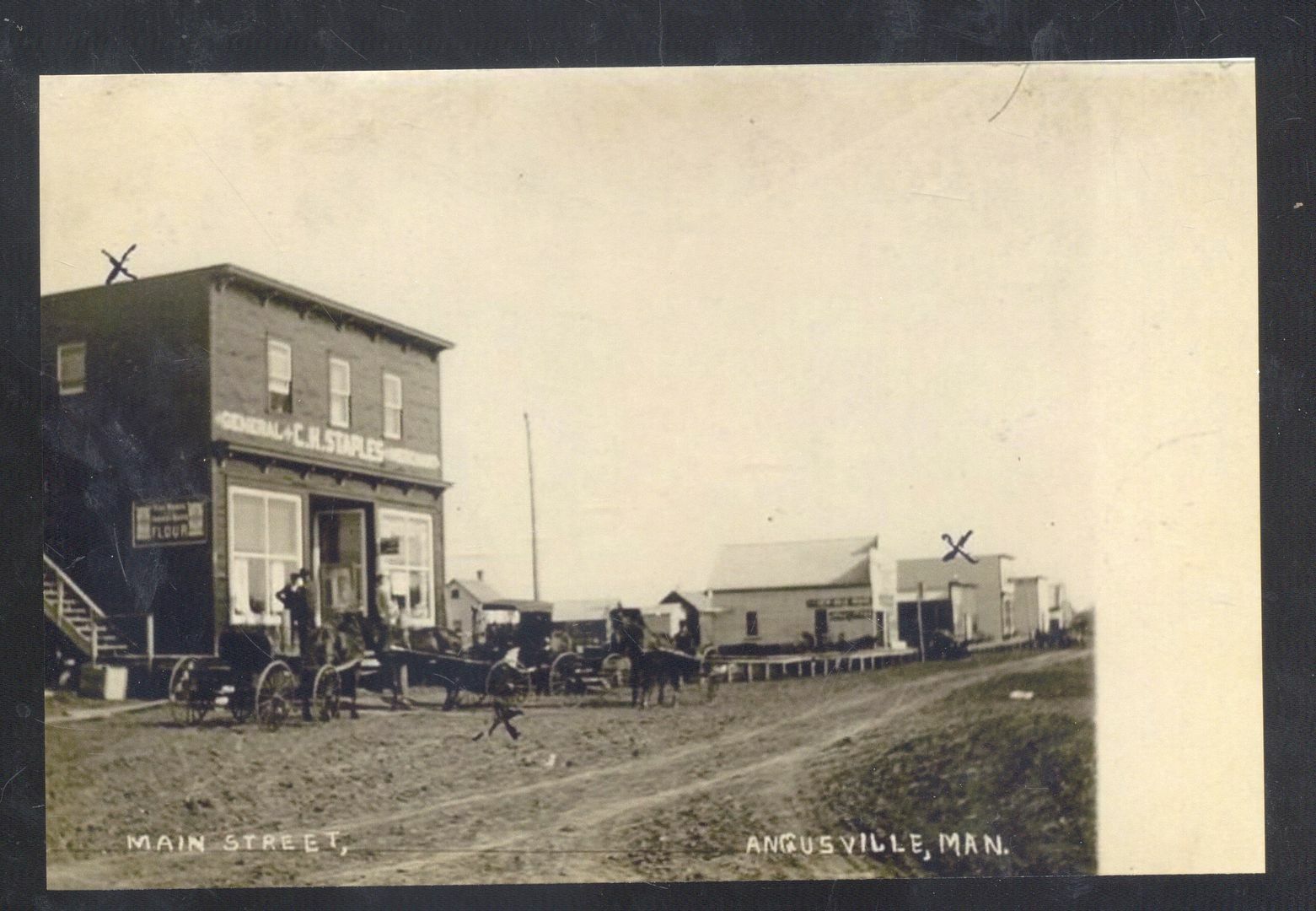 REAL PHOTO ANGUSVILLE MANITOBA DOWNTOWN STREET SCENE POSTCARD COPY | eBay