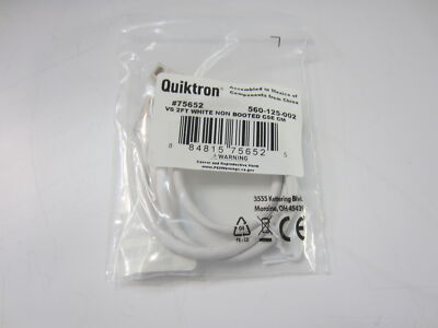 QUIKTRON 560-125-002 VS 2FT WHITE NON BOOTED C5E CM (LOT OF 27) | eBay
