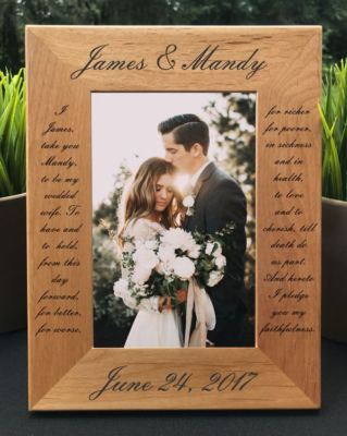 Personalized Engraved // Wedding Vow // Picture Frame | eBay