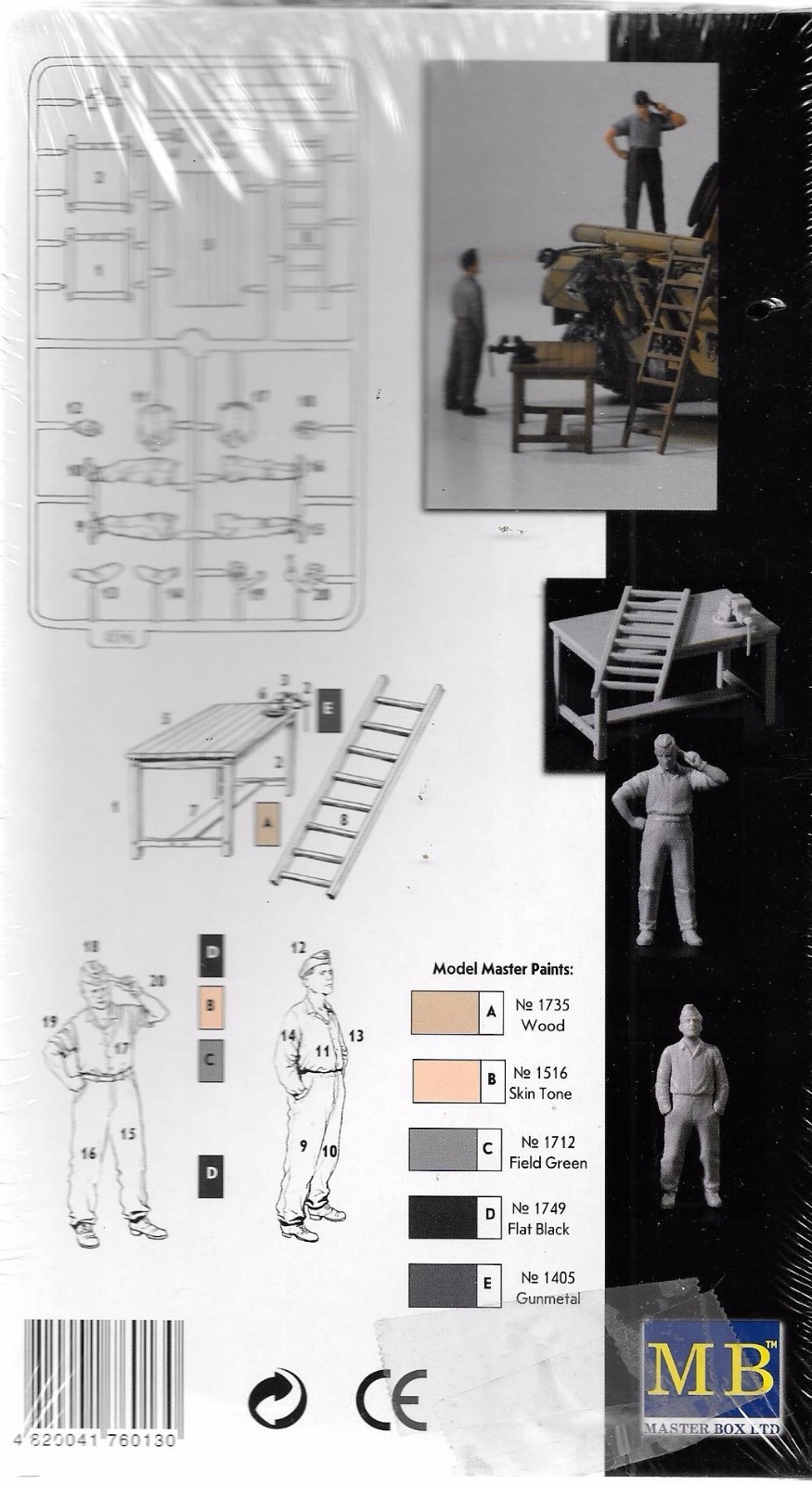 Master Box German Tank Repairmen, 1940-1944 in 1/35 09 w/ Accessories ...
